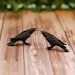 Handmade Miniature Ravens, Mini Set of 2 Black Crows, Style 2 - Etsy