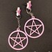 Pastel Pink Acrylic Star Pentacle Earrings: Witchy Gothic Jewelry - Etsy