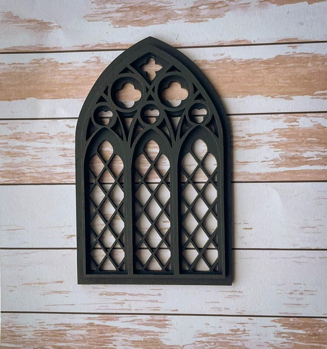 Handmade Miniature Gothic Cathedral Window, Mini Medieval Church ...