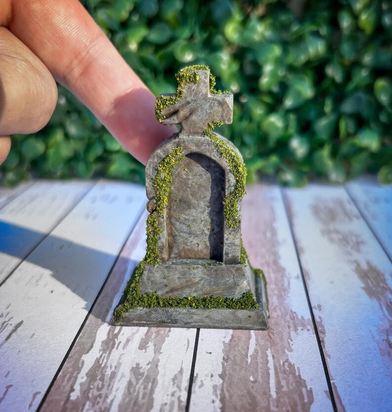 12th Scale Handmade Miniature Tombstone, Cemetery Gravestone, Aged ...