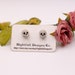 Super Tiny Realistic Human Skull Handmade Earring Studs, Gothic Horror ...