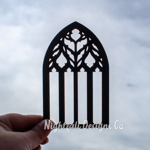 Miniature Gothic Cathedral Window, Gothic Church Medieval Window Frame ...