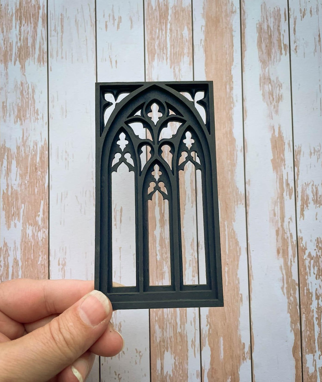 Handmade Miniature Gothic Cathedral Window, Mini Medieval Church ...