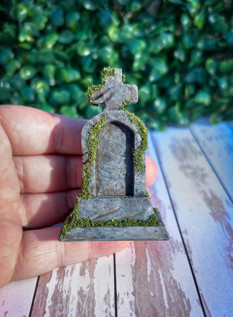 12th Scale Handmade Miniature Tombstone, Cemetery Gravestone, Aged ...