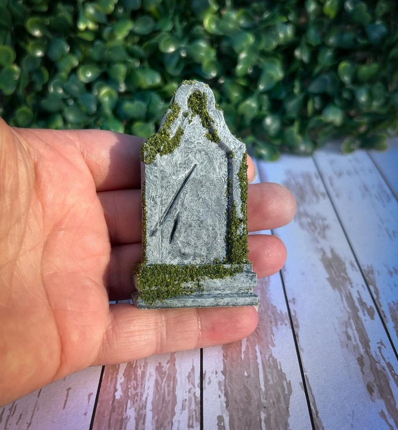 12th Scale Handmade Miniature Tombstone, Cemetery Gravestone, Aged ...