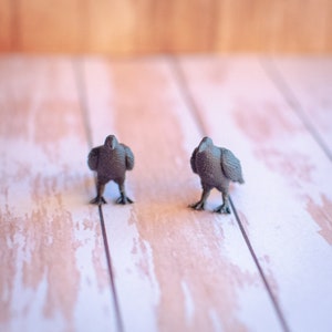 Handmade Miniature Ravens, Mini Set of 2 or 3 Halloween Crows, Style 1 ...