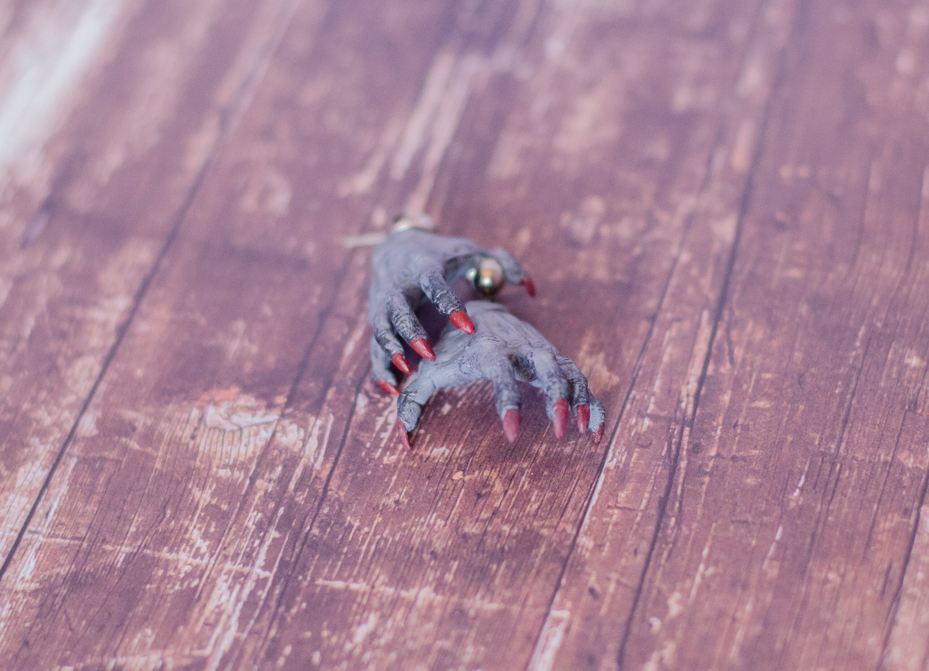 Handmade Creepy Horror Claw Hand Earrings Witch Accessories - Etsy