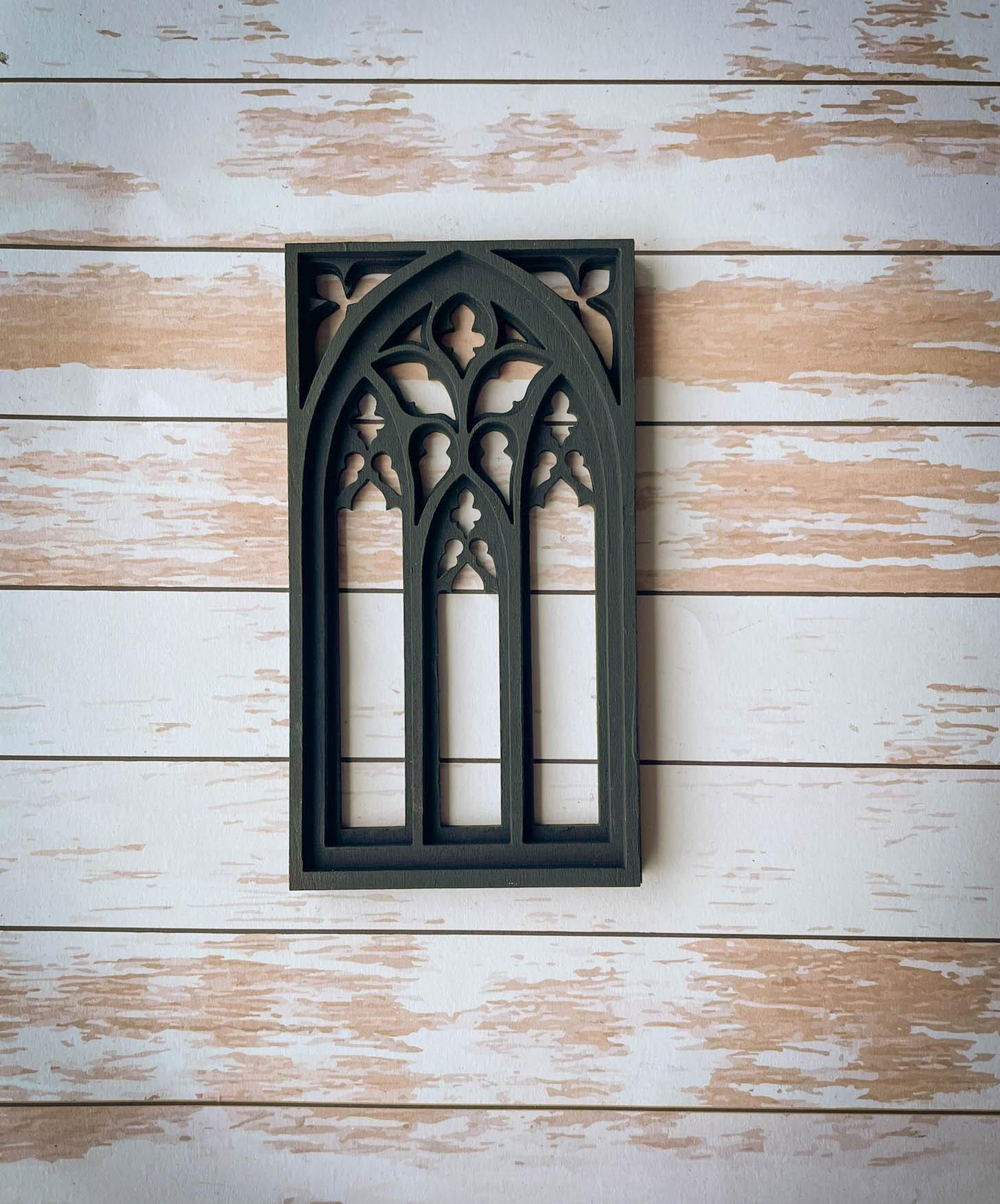 Handmade Miniature Gothic Cathedral Window, Mini Medieval Church ...
