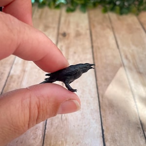 Handmade Miniature Ravens, Mini Set of 2 Black Crows, Style 2 - Etsy