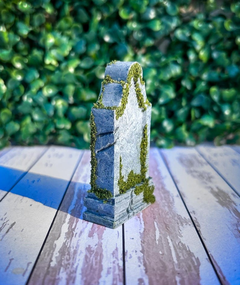 12th Scale Handmade Miniature Tombstone, Cemetery Gravestone, Aged ...