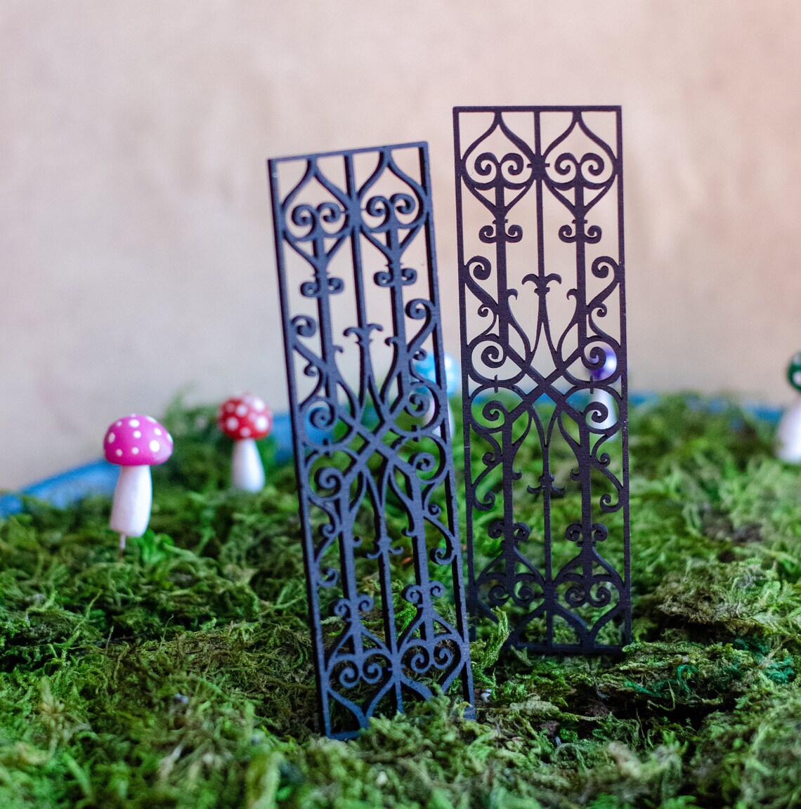 Two Handmade Miniature Faux Wrought Iron Trellis Fairy Garden - Etsy