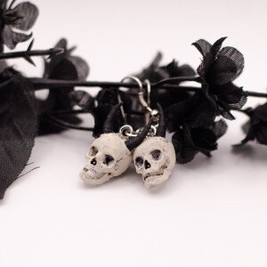 Realistic Human Demon Skull Bone Earrings Handmade Gothic - Etsy
