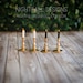 Handmade Miniature Black White Candle Gold Candlestick, Set of Two ...