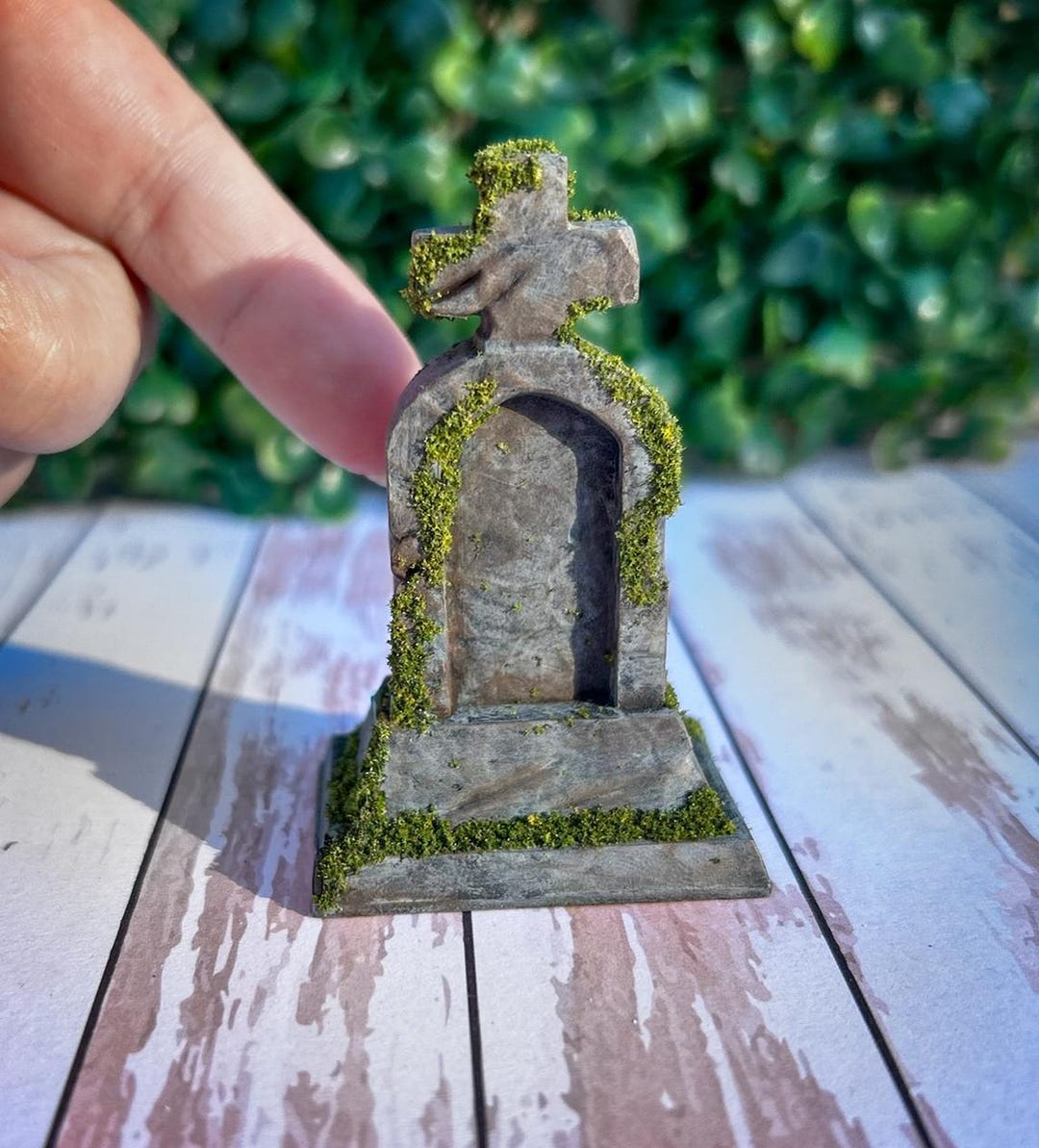 12th Scale Handmade Miniature Tombstone, Cemetery Gravestone, Aged ...