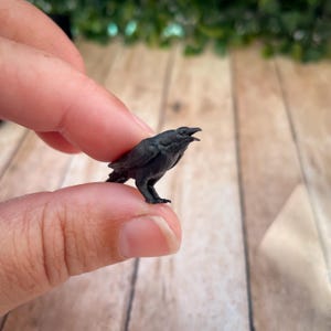 Handmade Miniature Ravens, Mini Set of 2 Black Crows, Style 2 - Etsy