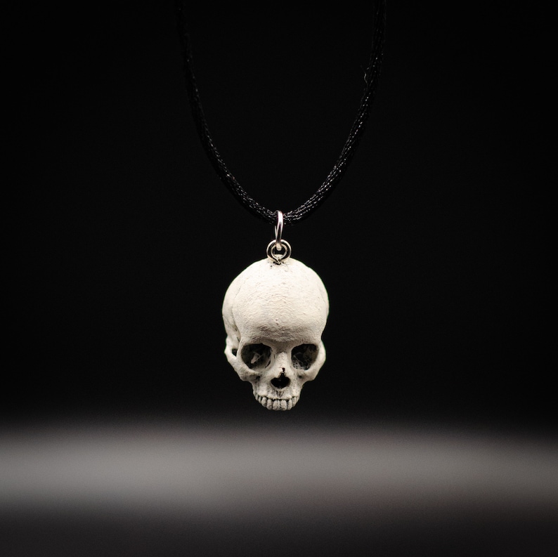 Handmade Realistic Human Skull Necklace, Bone Jewelry, Witchy Necklace ...
