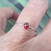 Sterling LADYBUG Ring>tiny Ladybug Ring,925 Ladybird Ring,dainty ...