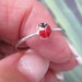 Sterling LADYBUG Ring>tiny Ladybug Ring,925 Ladybird Ring,dainty ...