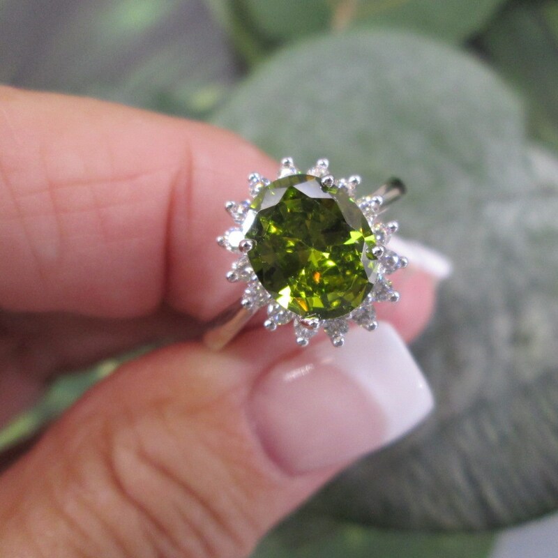 Silver Peridot Ring - Etsy