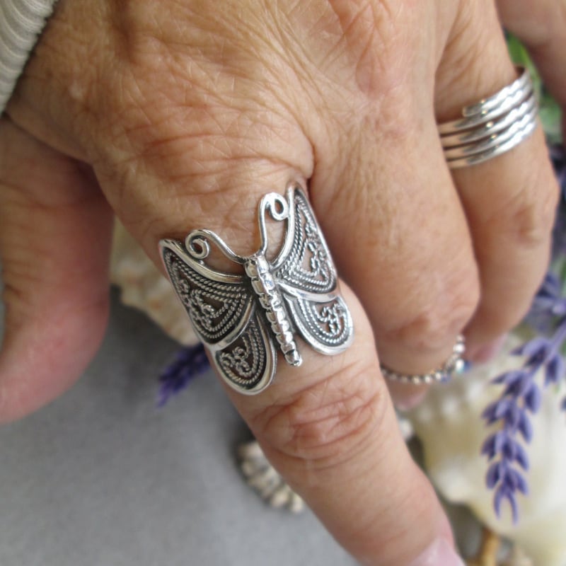 Butterfly Ring - Etsy