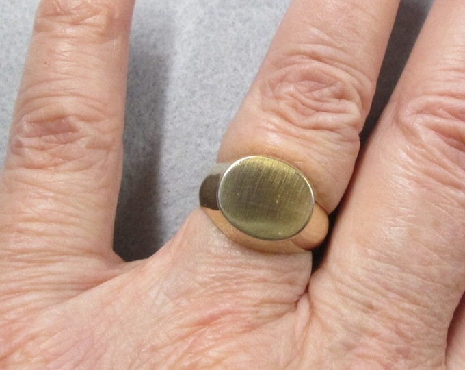 10K Gold "esc" Monogram Signet Ring, Size 8.75 - Etsy Canada