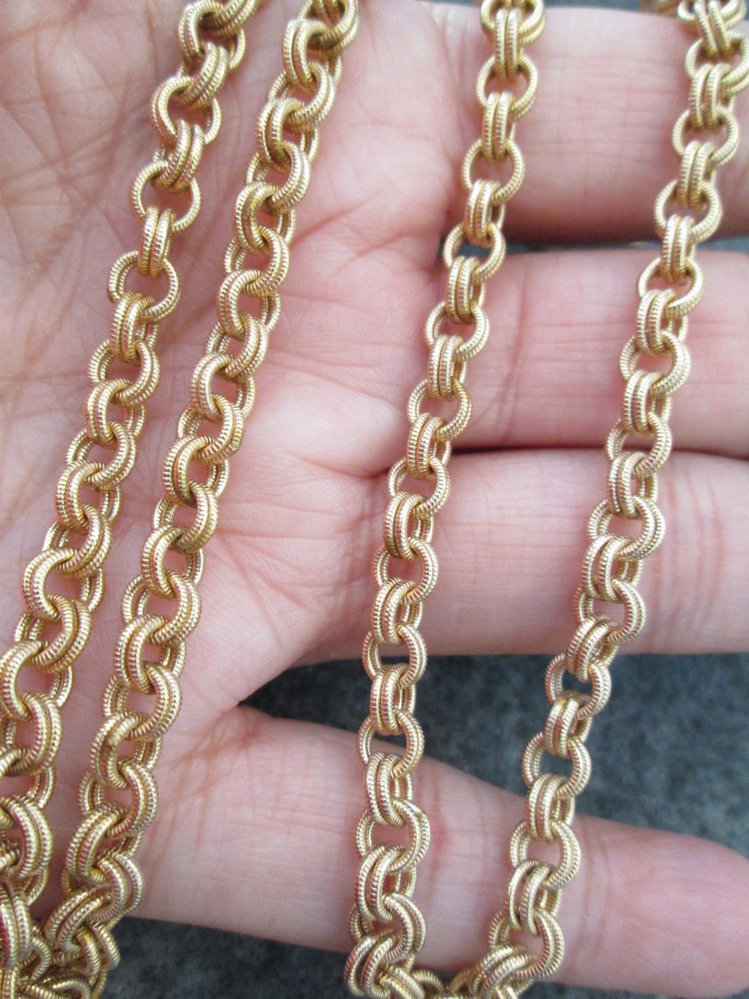 HEAVY Gold Link 24" Chain>24 Inch Heavy Gold Chain,men's Gold Chain ...