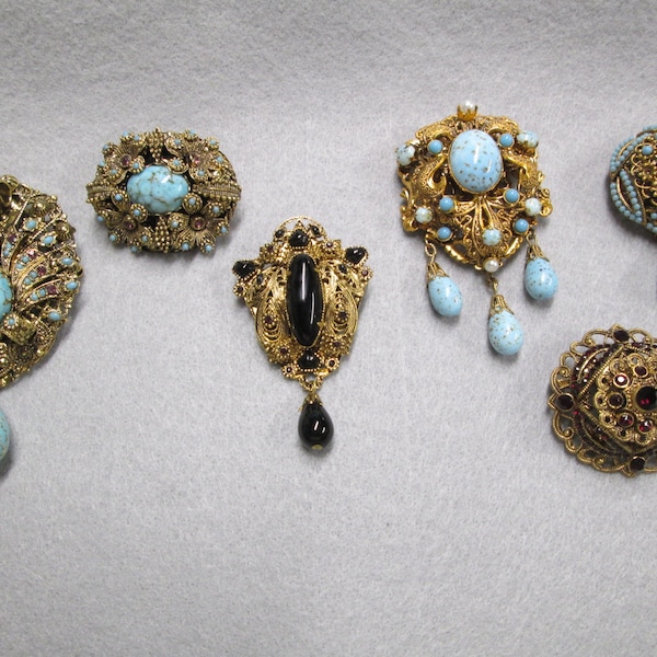 Turquoise Brooch - Etsy