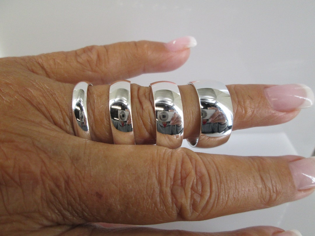 Solid Sterling Silver Bands>heavier Weight>narrow Band,wide Band,925 ...