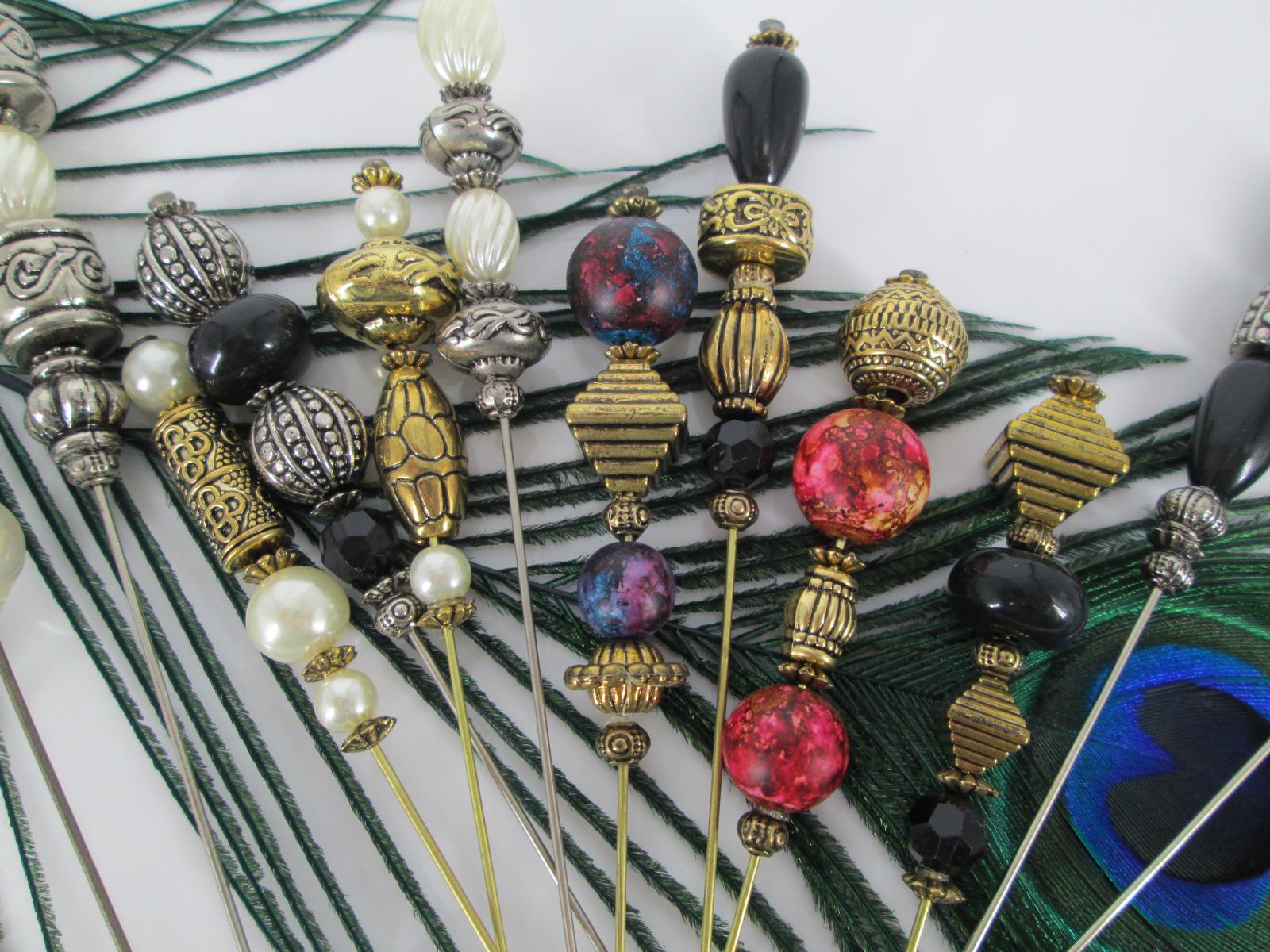 Stick Pins/hat Pins>vintage 50's Thru 70's Stick Pins With Ends,vintage ...