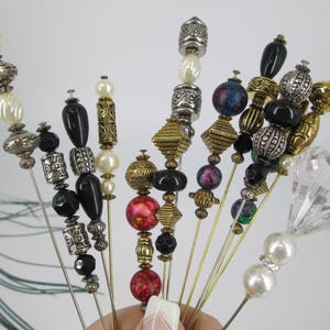 Stick Pins/hat Pins>vintage 50's Thru 70's Stick Pins With Ends,vintage ...