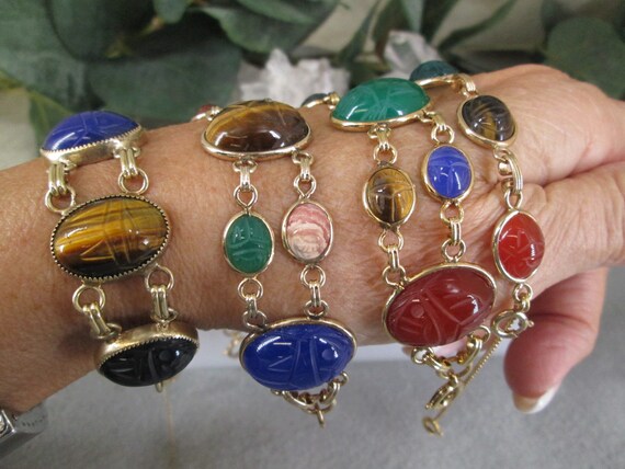 Genuine Scarab Bracelets>Gold Scarab Bracelets,Scarab… - Gem
