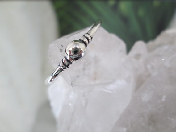 Sterling Bali Ring>Minimalist 925 Sterling Bali Ring,… - Gem