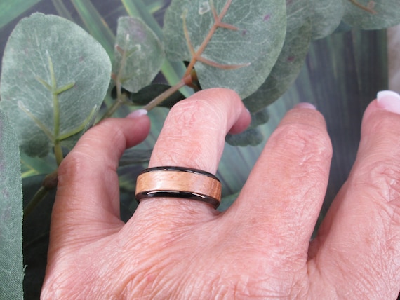 Titanium WHISKEY BARREL Band>Gorgeous Whiskey Barrel … - Gem