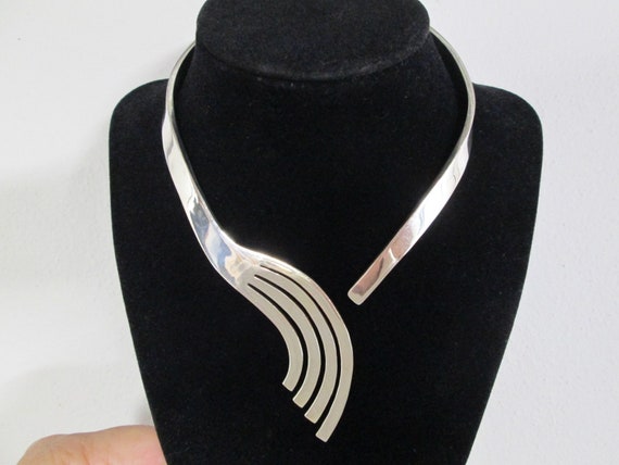 Sterling Silver Collar/Choker>925 Sterling Necklace,S… - Gem