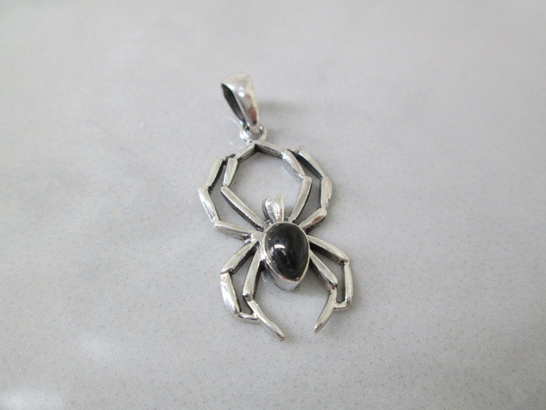 925 Sterling Silver SPIDER Pendant>925 Pendant,925 Spider Necklace,925 ...