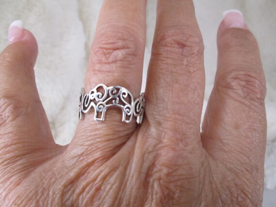 Elephant Ring>925 Elephant Ring,Lucky Elephant Ring,S… - Gem
