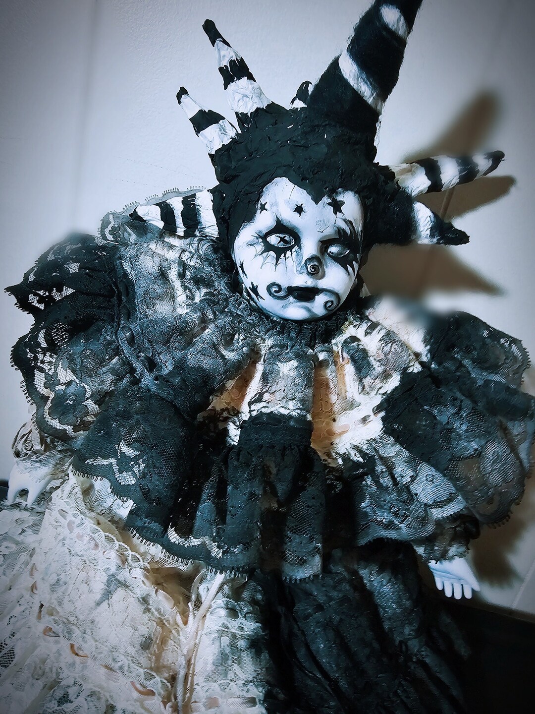Spiral Gothic Jester Clown Doll - Etsy