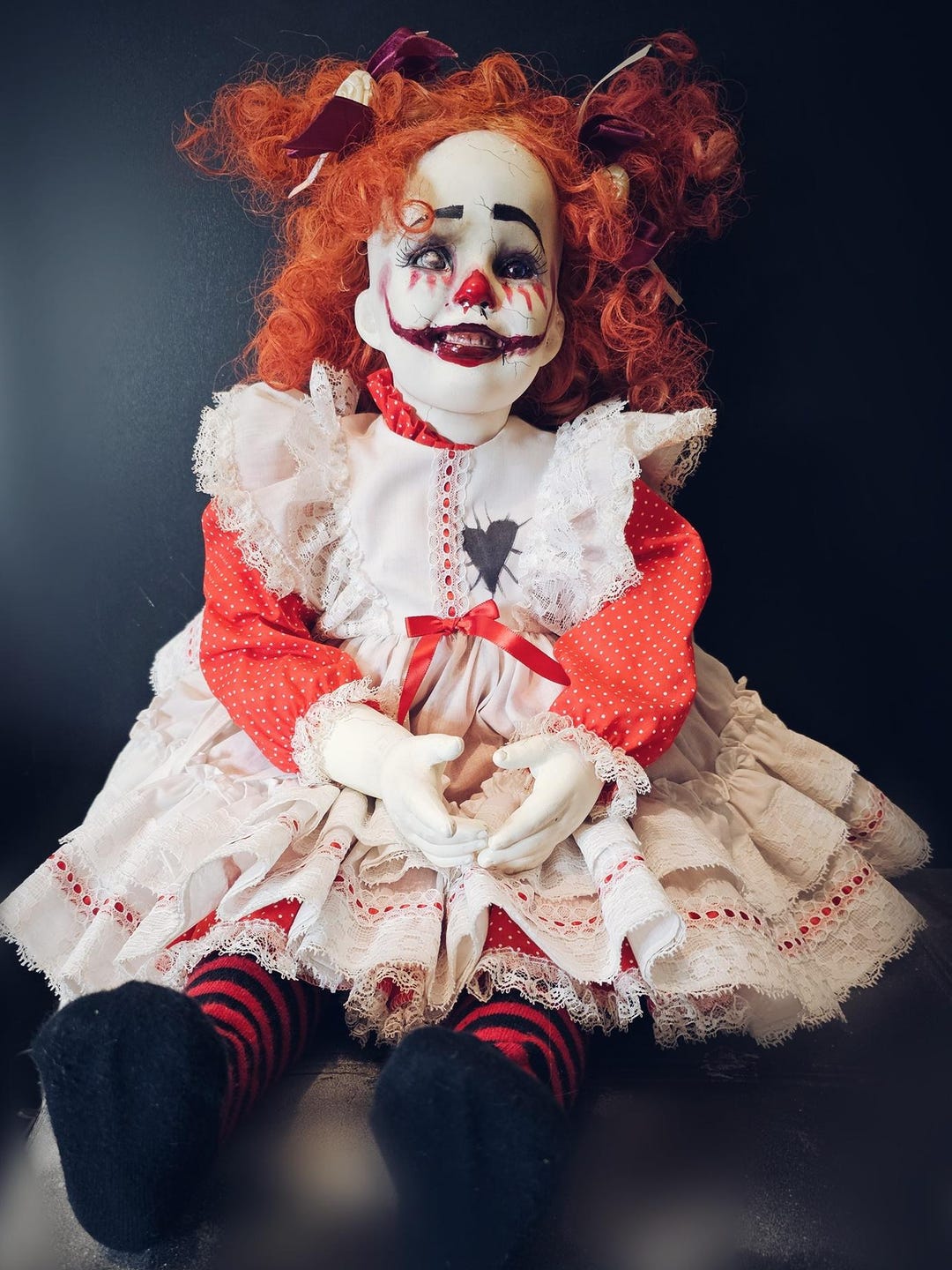Raggedy Ann Annabelle Clown Horror Art Doll - Etsy