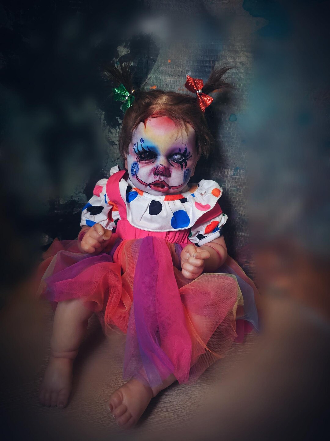 Horror Zombie Carnaval Clown Alondra Rainbow Baby Doll - Etsy