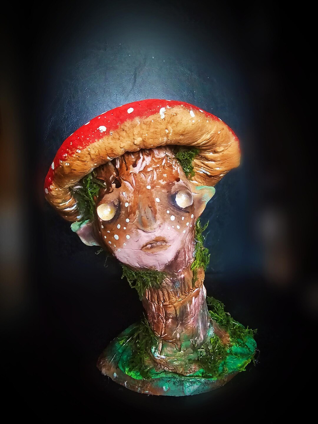 Dark Cottage Enchanted Pixi Mushroom Fairytale Tra Fantasy Creature Art ...