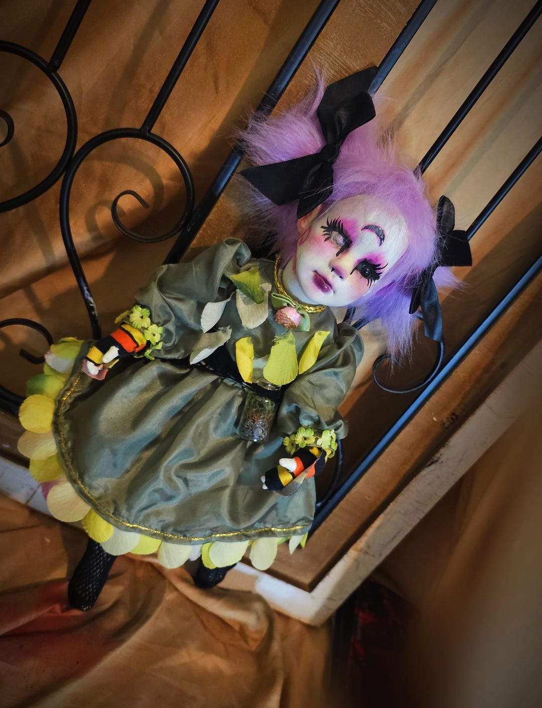 Gothic Dark Magic Moon Elf Felina Horror Art Doll - Etsy