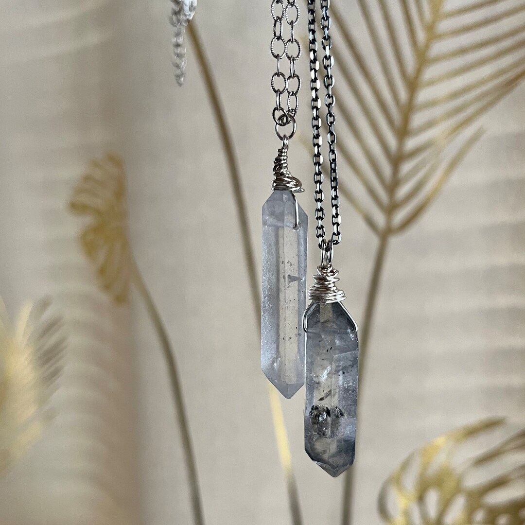 Crystal Point Pendants // Clear Quartz // Phantom Quartz - Etsy