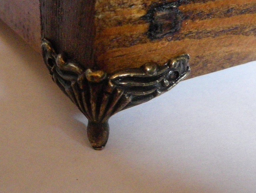 Set of 4 Box Feet Furniture Corner Foot Decoration Ornate Antique ...