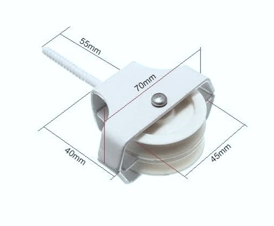 Double Washing Line Screw in Pulley Cord Wheel 45mm for Airers and ...