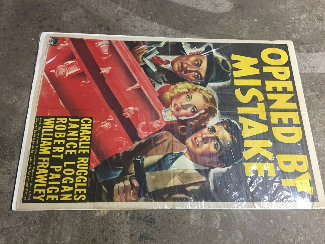 Vintage 1940s Movie Poster for Opened by Mistake Starring Janice Logan ...