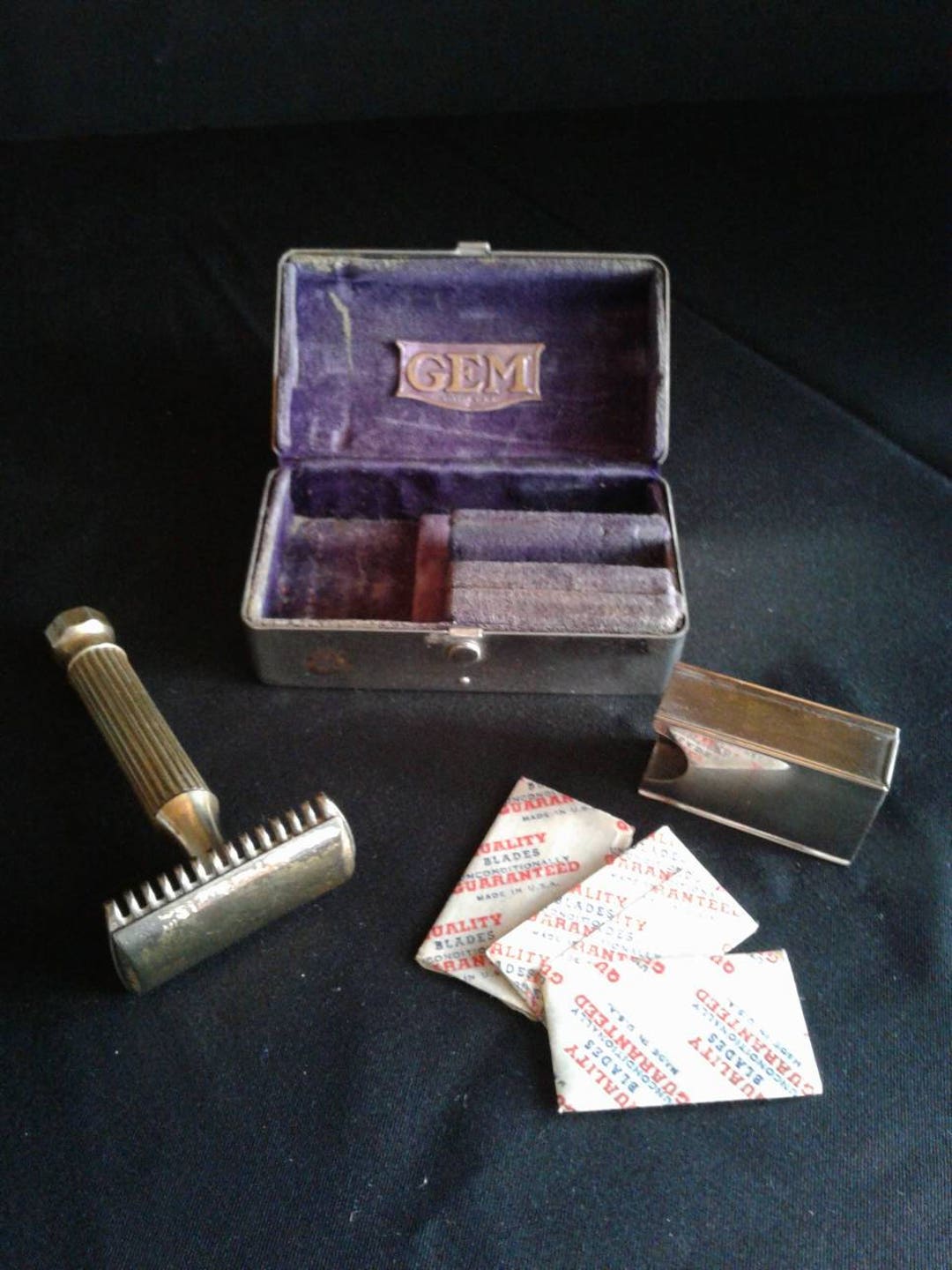 Vintage Gem Shaving Kit - Etsy