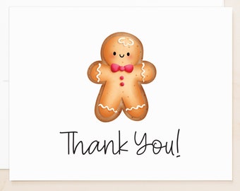 Christmas Thank You Cookie Card - Etsy