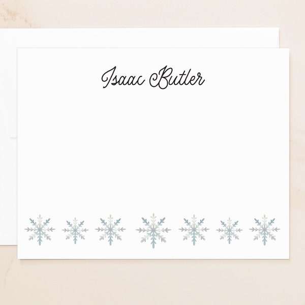Snowflake Note Cards - Etsy