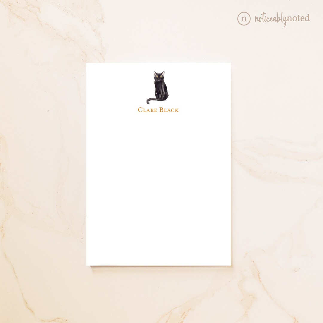 Bombay Personalized Notepad Cat Lovers Gift Cat Notepad Cat Stationery ...