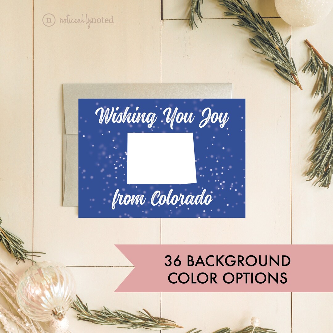 Colorado Christmas Cards, Colorado Holiday Cards, State Christmas Card ...